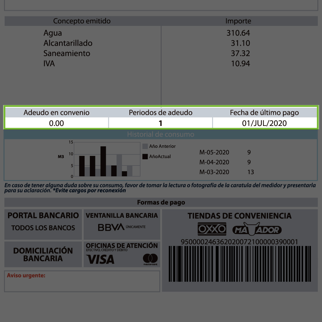 Conoce tu Recibo – AQUAA La Pradera